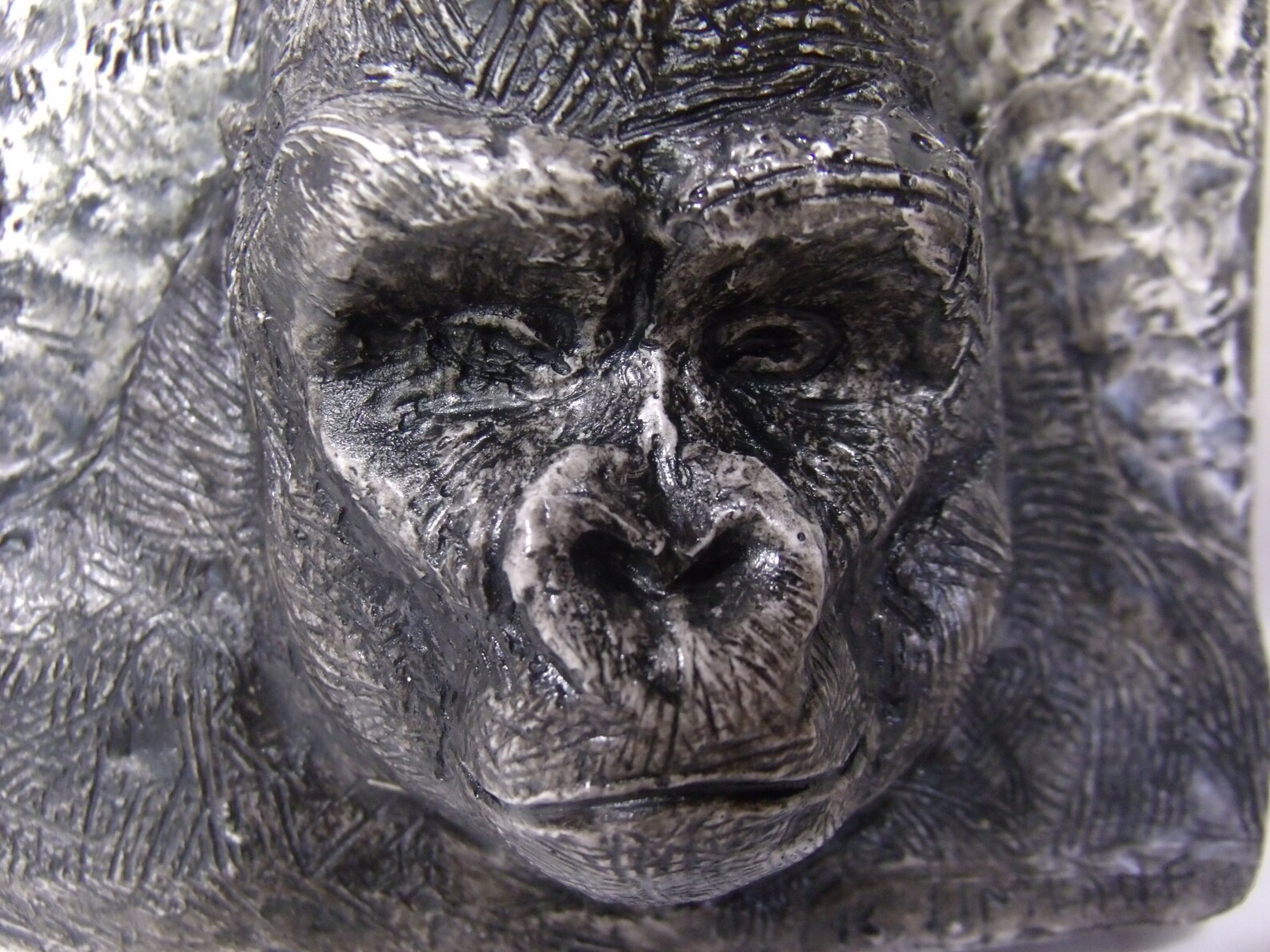 Art Tile, Gorilla, Bas Relief, 4 X 4 Hydrostone - Etsy