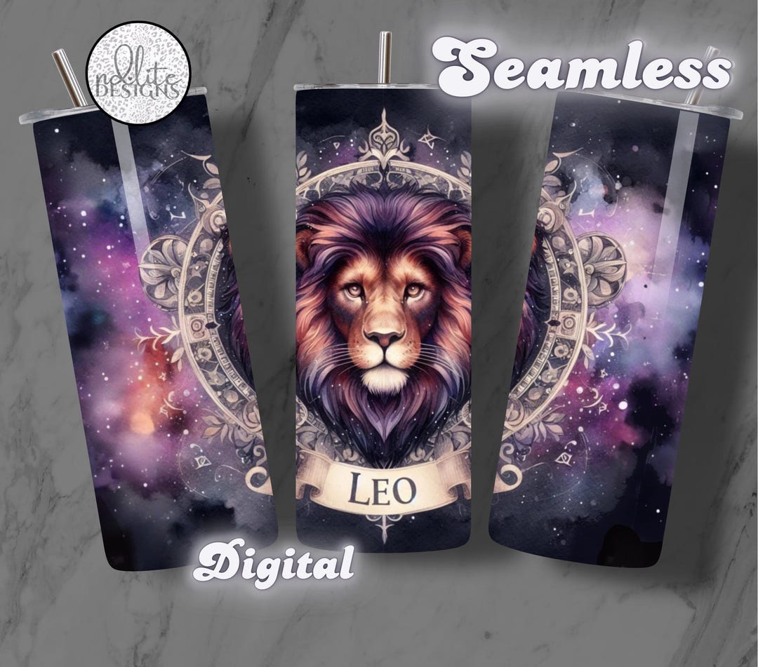 Leo Zodiac Tumbler Wrap, Lion Astrology Design (digital Download) - Etsy