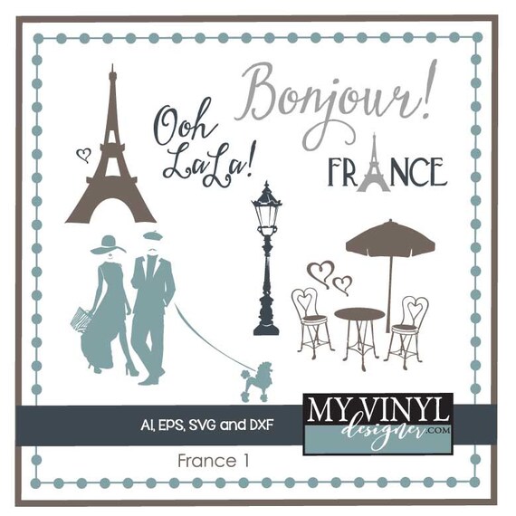 France SVG Files France Cuttable SVG Paris Svg Files | Etsy