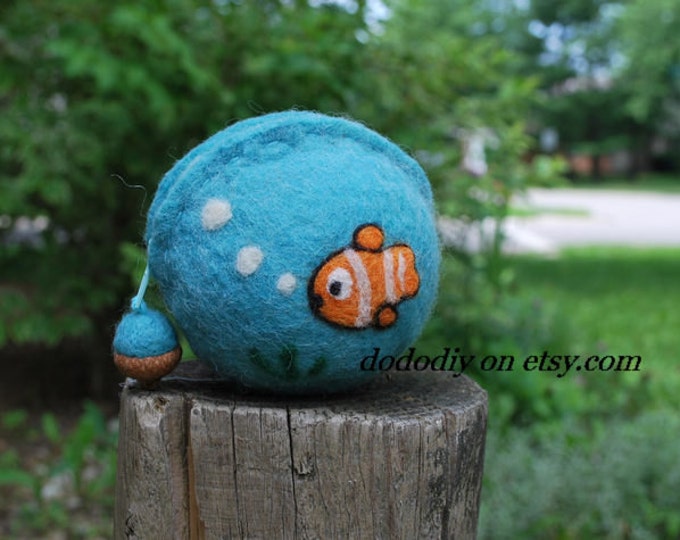 Wool Felted Coin Purse Fish Bubbles - Etsy