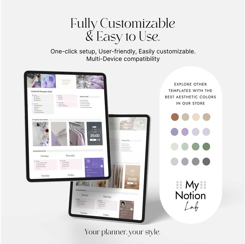 University Notion Dashboard Template: Academic Planner, Habit Tracker ...