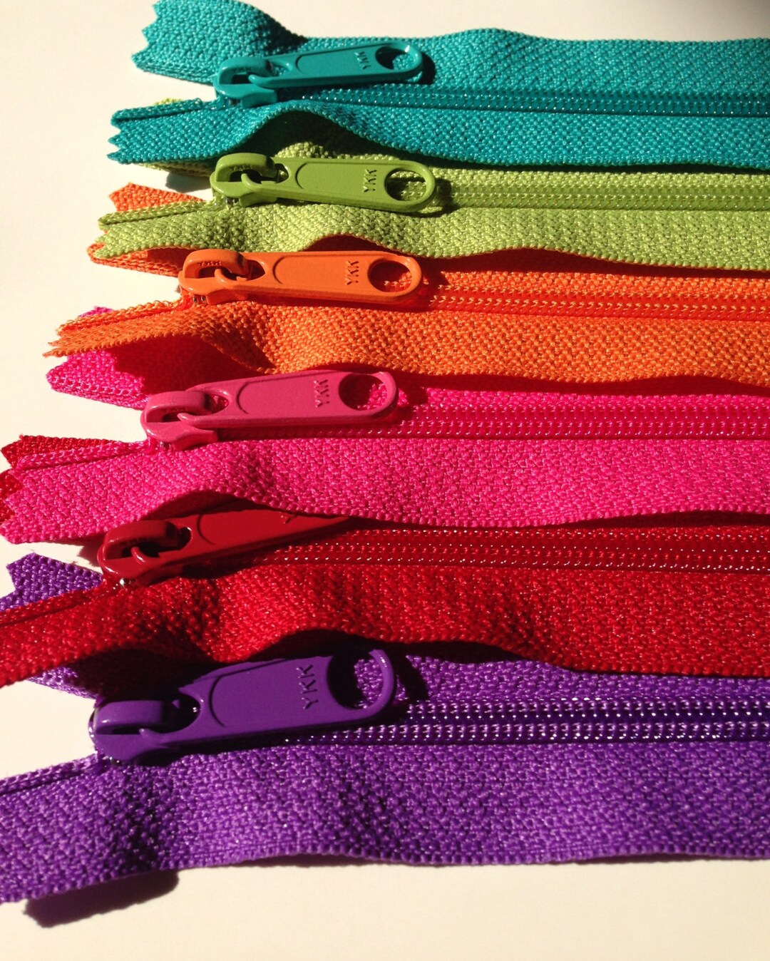 30 Inch Handbag Zippers, Long Pull, FIVE YKK Zippers to Match Bright ...