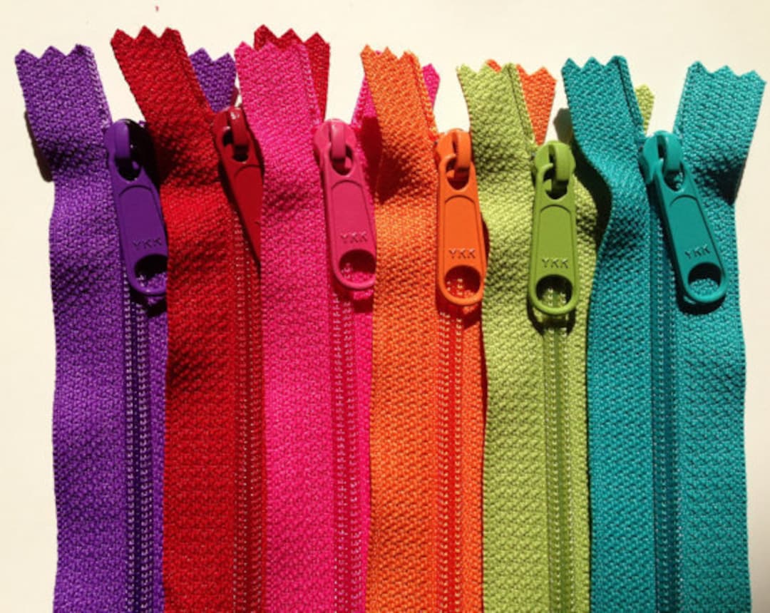 30 Inch Handbag Zippers, Long Pull, FIVE YKK Zippers in Orange, YKK ...