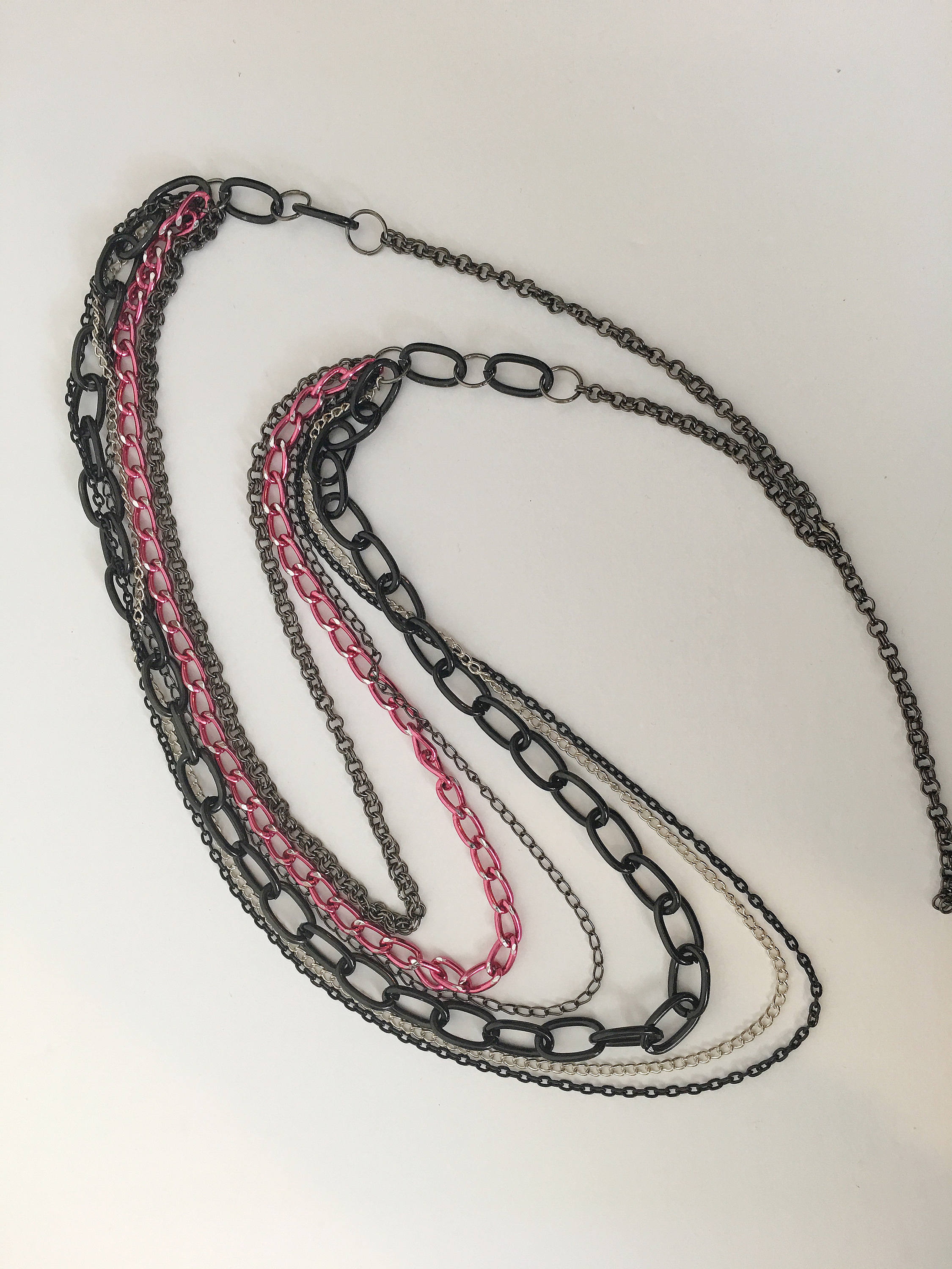 OOAK Handmade Gothic Long Chain Pink Necklace Pastel Goth - Etsy UK