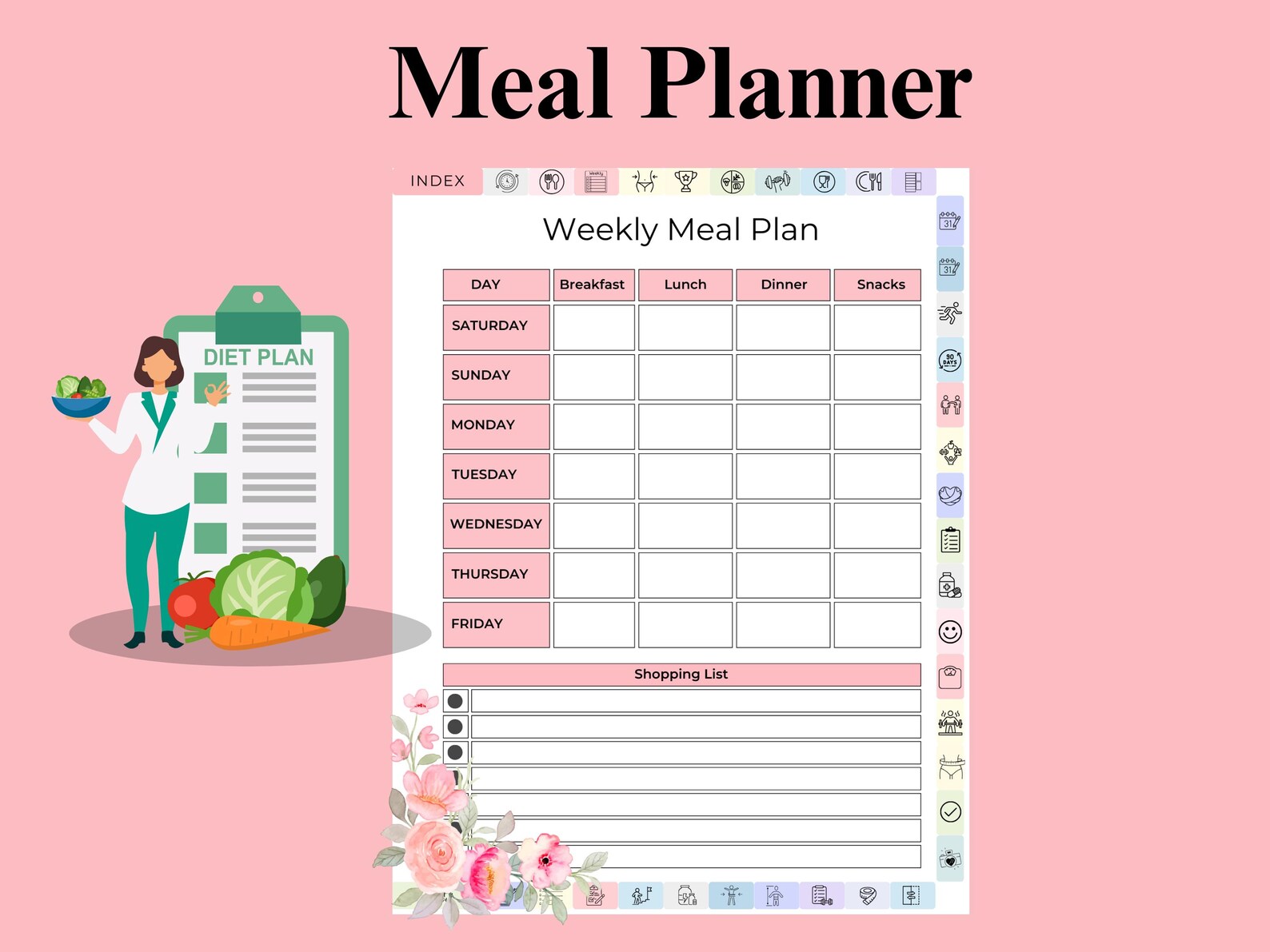 Weight Loss Tracker | Meal Planner | Habit Tracker | Digital Workout ...