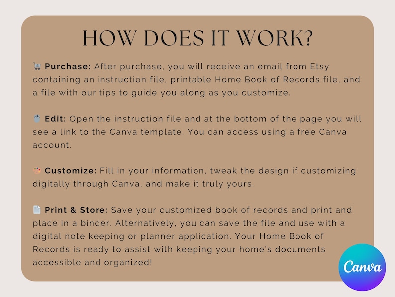 Home Book of Records | Homeowner's Organization Binder | Real Estate ...