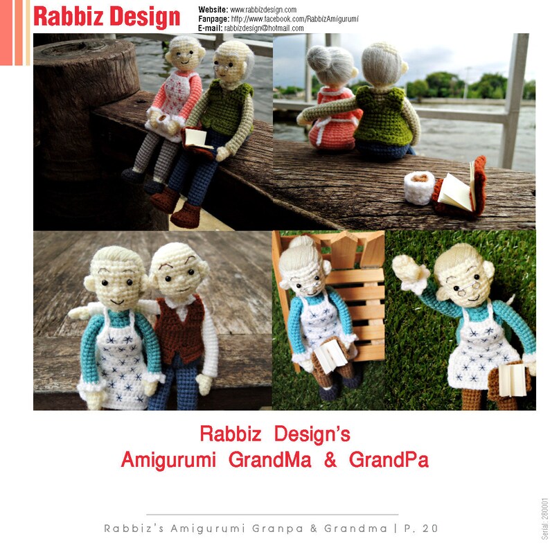 PDF Pattern Amigurumi Grandpa and Grandma Pattern - Etsy