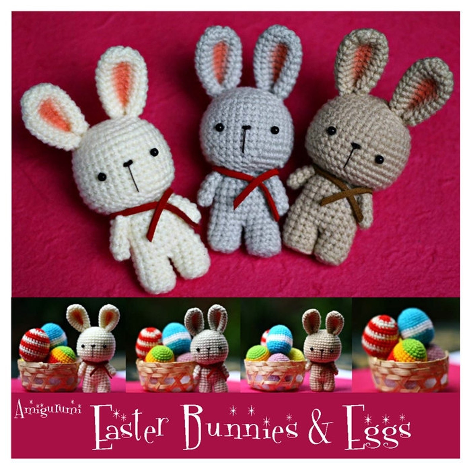 PDF Pattern Easter Bunnies and Eggs HQ - Etsy