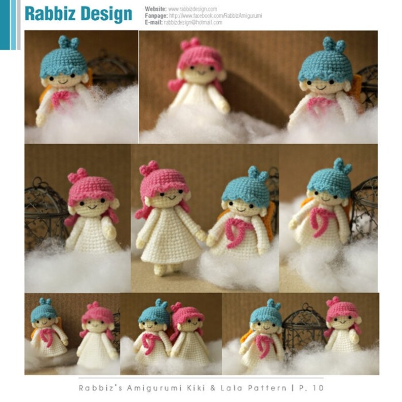 PDF Pattern Amigurumi Kiki and Lala twin Little Stars - Etsy