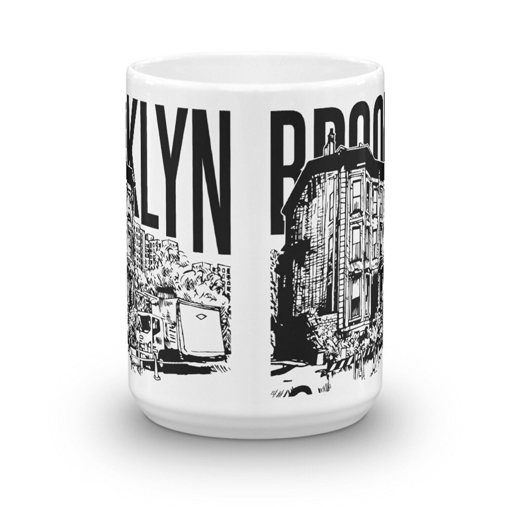 Brooklyn Brownstone Mug: Clinton Hill Art Coffee Cup - Etsy
