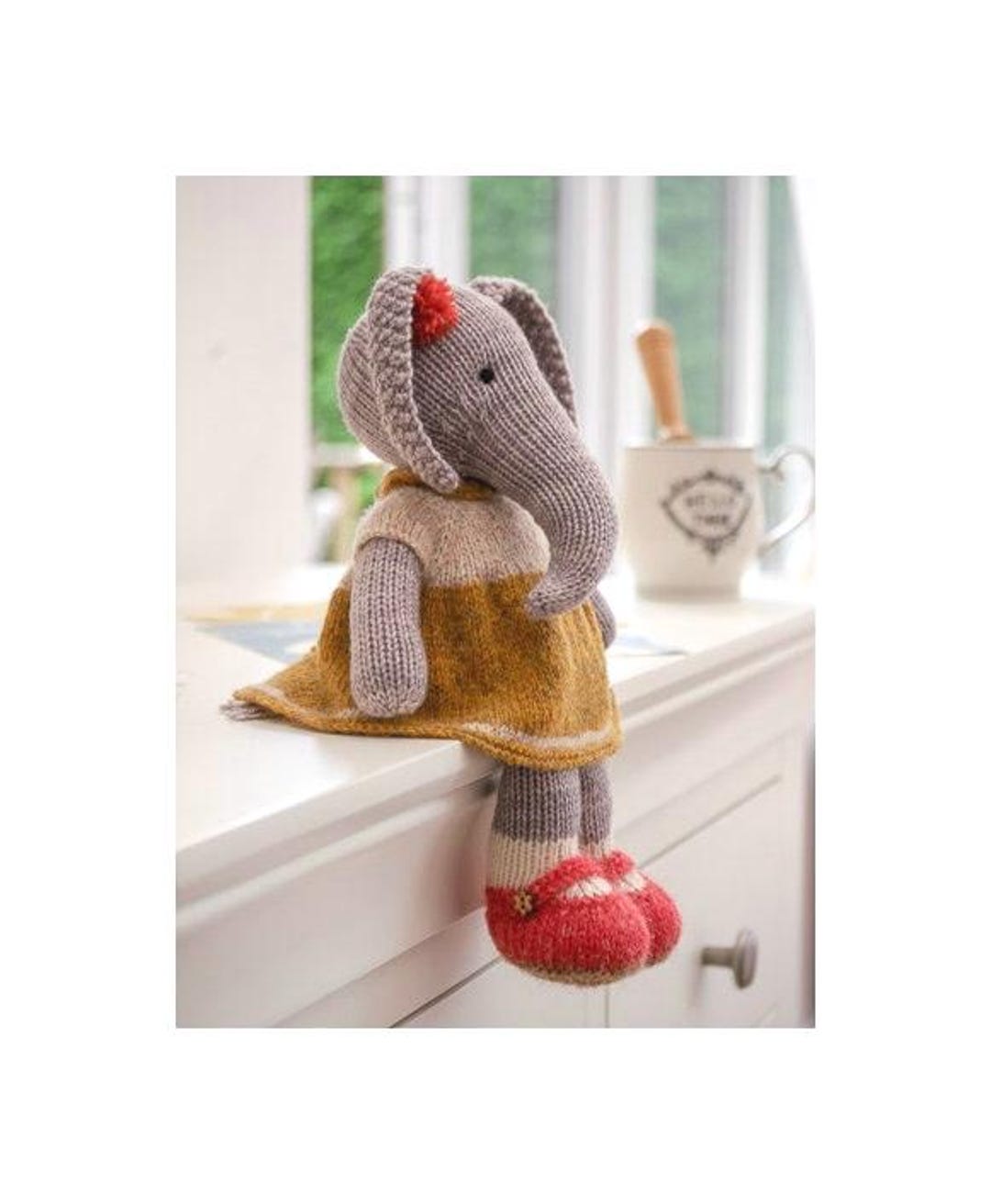 Elephant in Dress Knitting Pattern: Tearoom Girl (PDF Pattern) - Etsy
