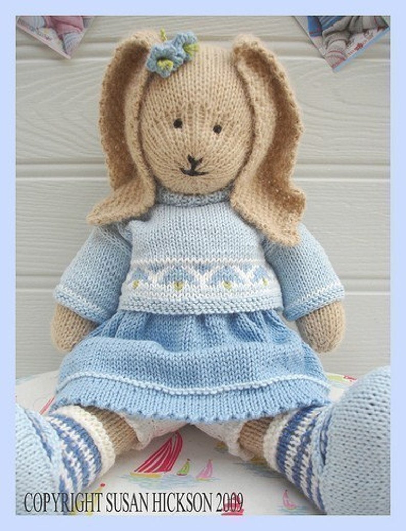 BLUEBELL Rabbit/ Toy Knitting Pattern/ Bunny Rabbit/ Plus | Etsy
