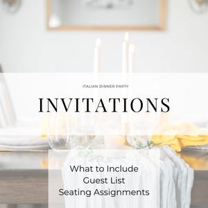 Italian Dinner Party Guide (with Dinner Menu + Templates) - Etsy