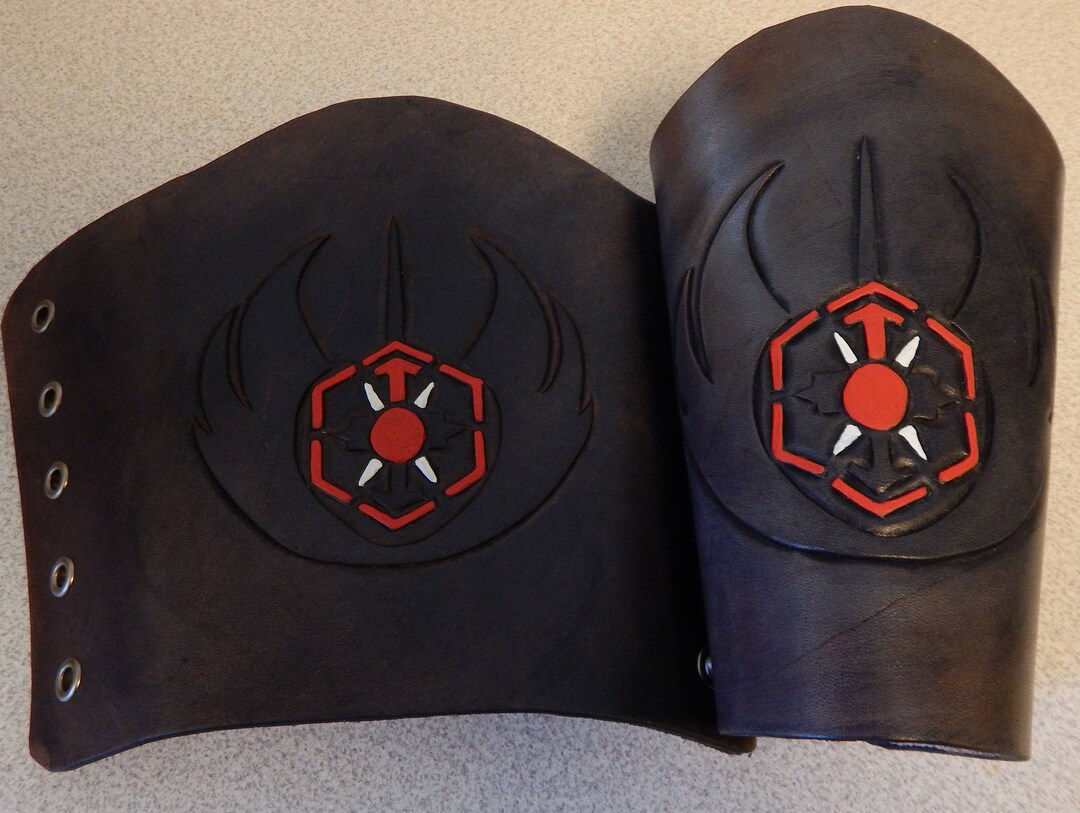 Grey Jedi Logo Accessories Leather Cuff Armor Leather - Etsy UK