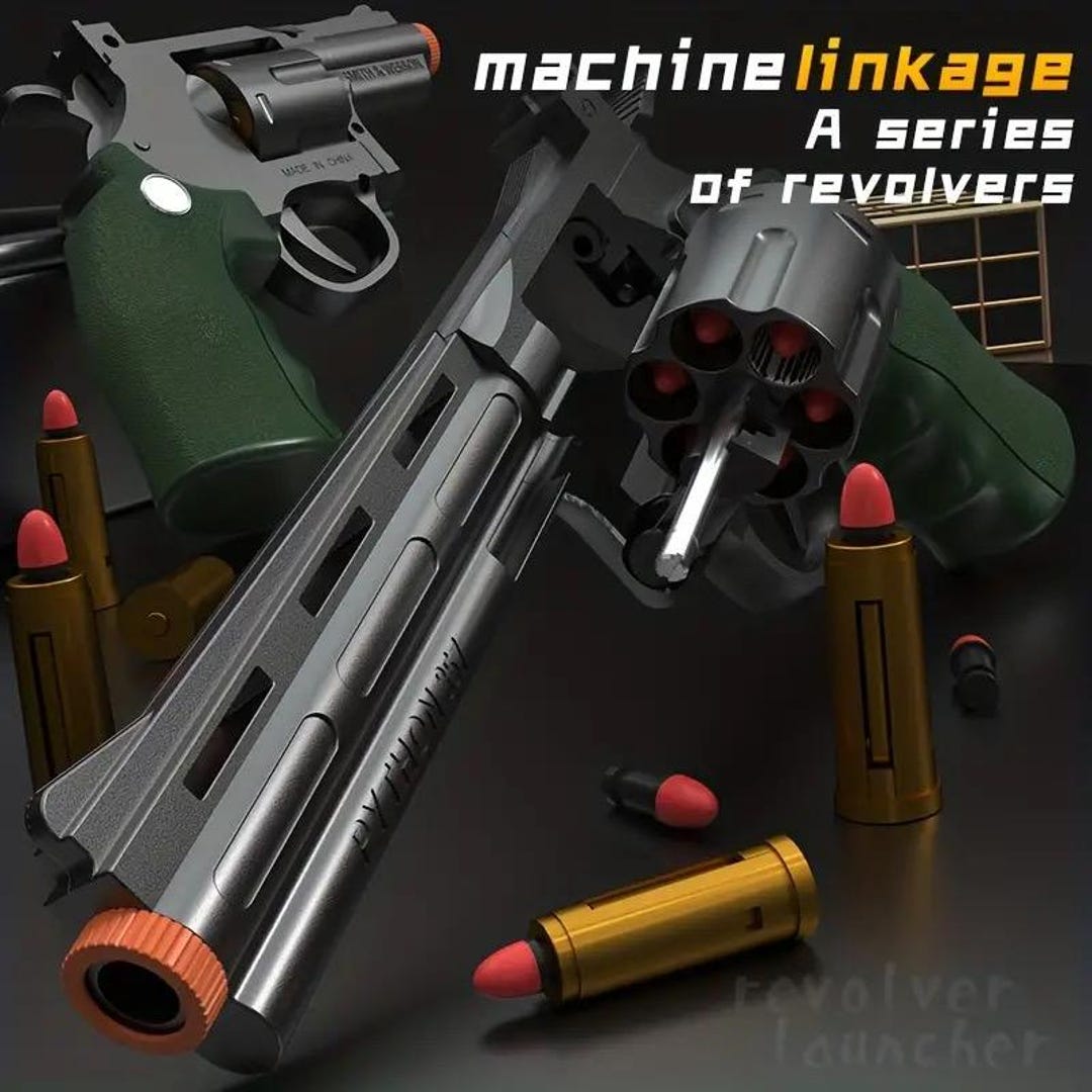 ZP5 Revolver Darts Blaster Pistol - Plastic Shooting Toy Gun 28cm Long ...