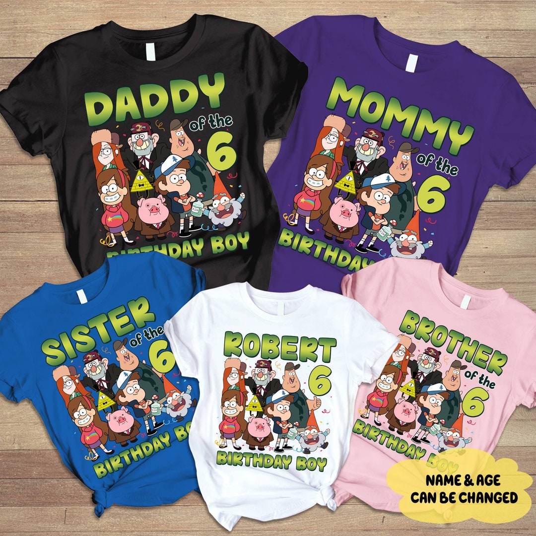 Personalized Gravity Falls Birthday Shirt, Gravity Falls Family ...