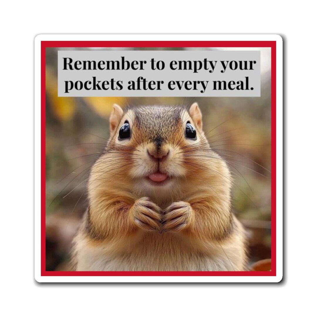 Chipmunk Cheek Magnet - Etsy