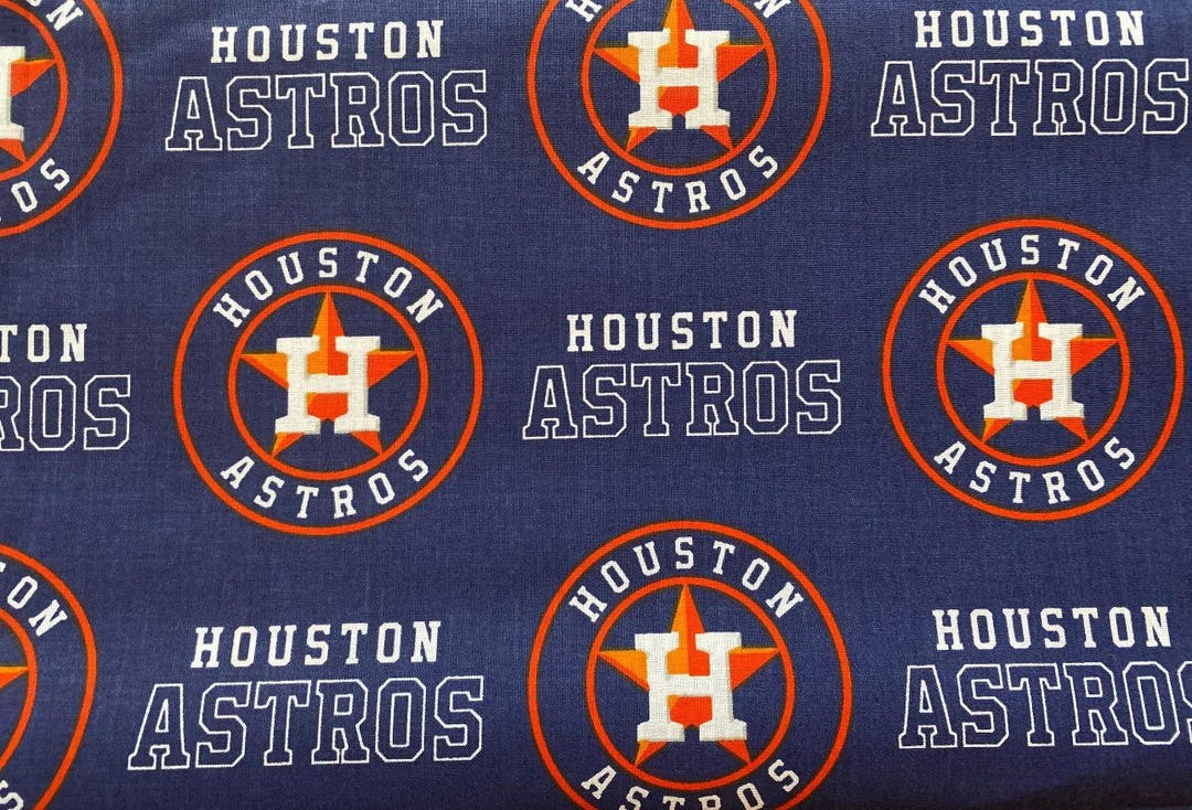 Houston Astros Team Fabric - Cotton Quilting - Sewing - Yardage by the ...