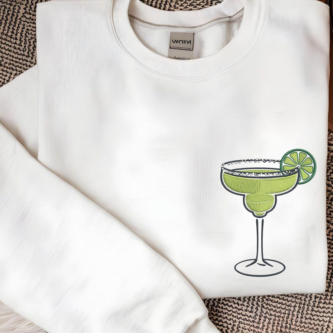 Margarita Embroidery Design - Cocktail & Drinks Embroidery File ...