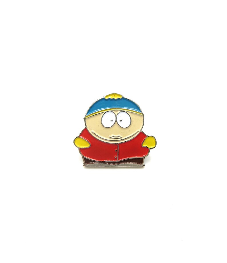 Vintage South Park Eric Cartman Animated Cartoon Silver Tone Enamel Tie ...