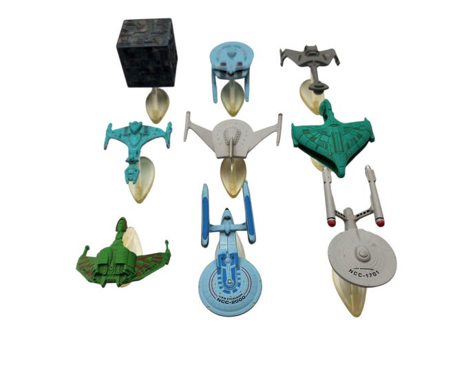 Vintage Star Trek 1990s Micro Machines Lot of 9 Sci Fi Spaceships With ...