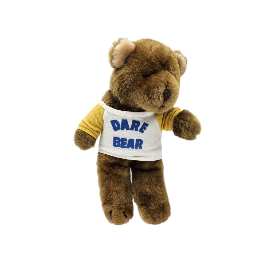 Vintage Shirts Illustrated Say No to Drugs Dare Bear 12" Fuzzy Brown ...