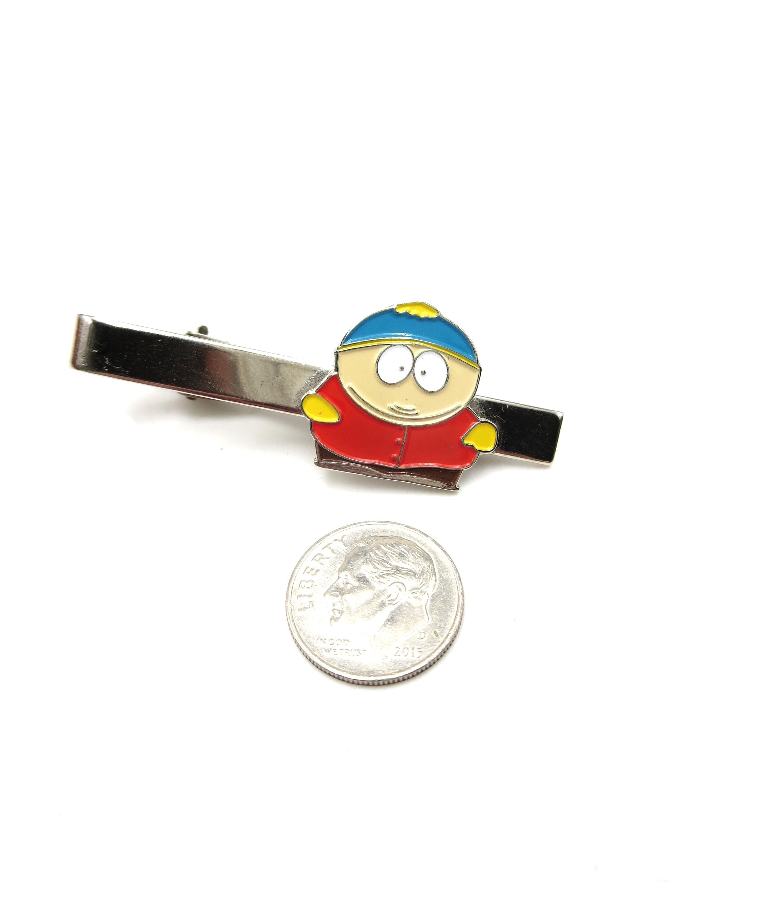Vintage South Park Eric Cartman Animated Cartoon Silver Tone Enamel Tie ...