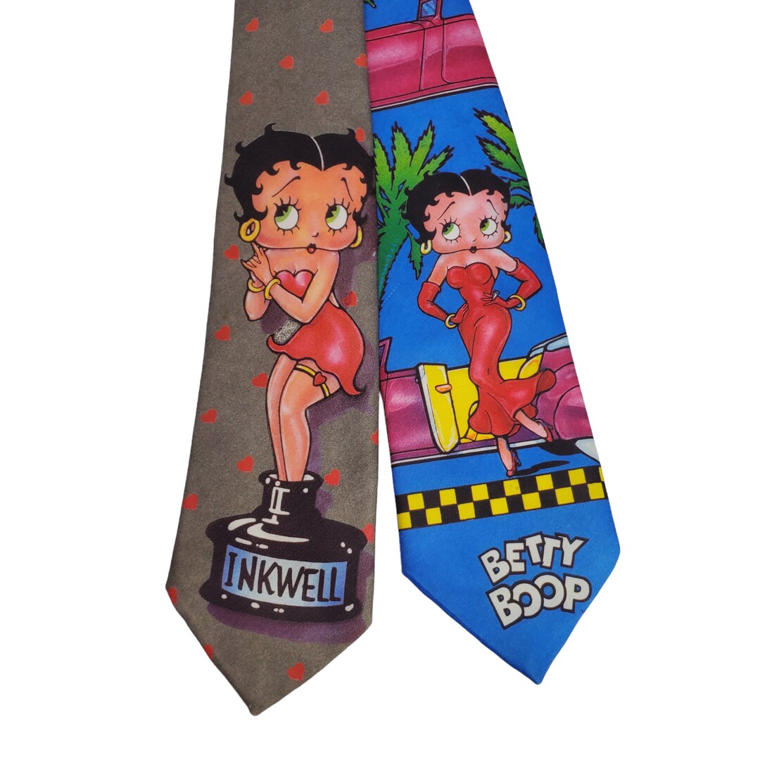 Pair of Vintage 1990s Betty Boop Cartoon Inkwell by Ralph Marlin ...