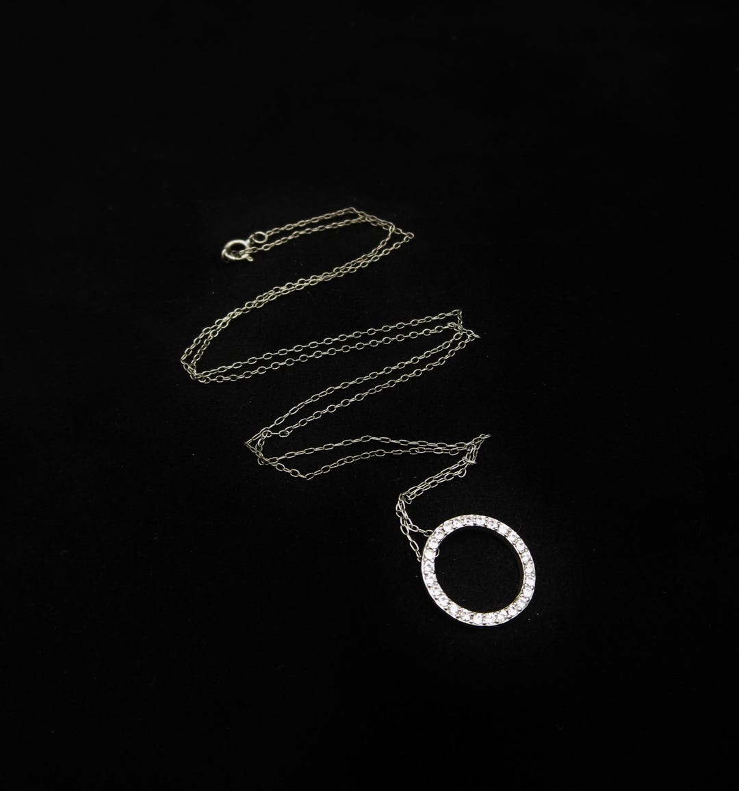 Vintage Thai 925 FAS Sterling Silver 925 Minimalist Cubic Zirconia CZ ...