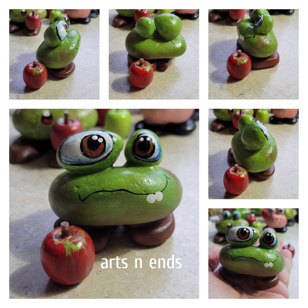 Adorable Stone Frog Rock Art/ Rock Art Traveler - Etsy