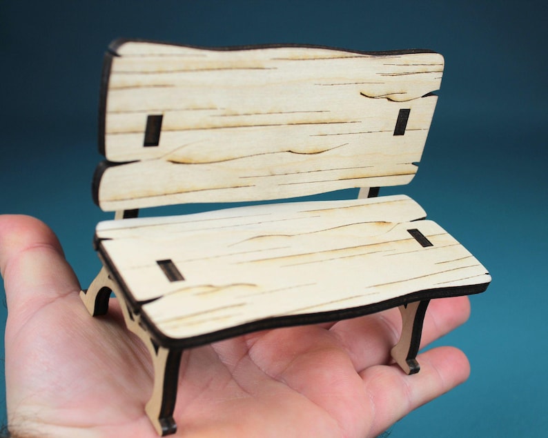 Personalized Miniature Wooden Bench: Engraved Couple's Keepsake - Etsy