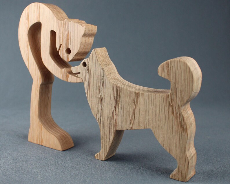 Handcrafted Oak Siberian Husky Figurine: Minimalist Dog Lover Gift - Etsy