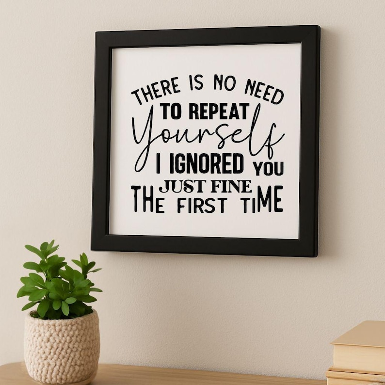 Engraved Wooden Quote Wall Art – Funny Sarcastic Sayings, Custom Text ...