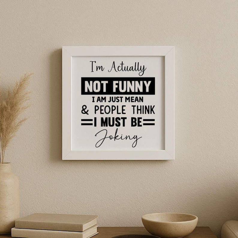 Engraved Wooden Quote Wall Art – Funny Sarcastic Sayings, Custom Text ...