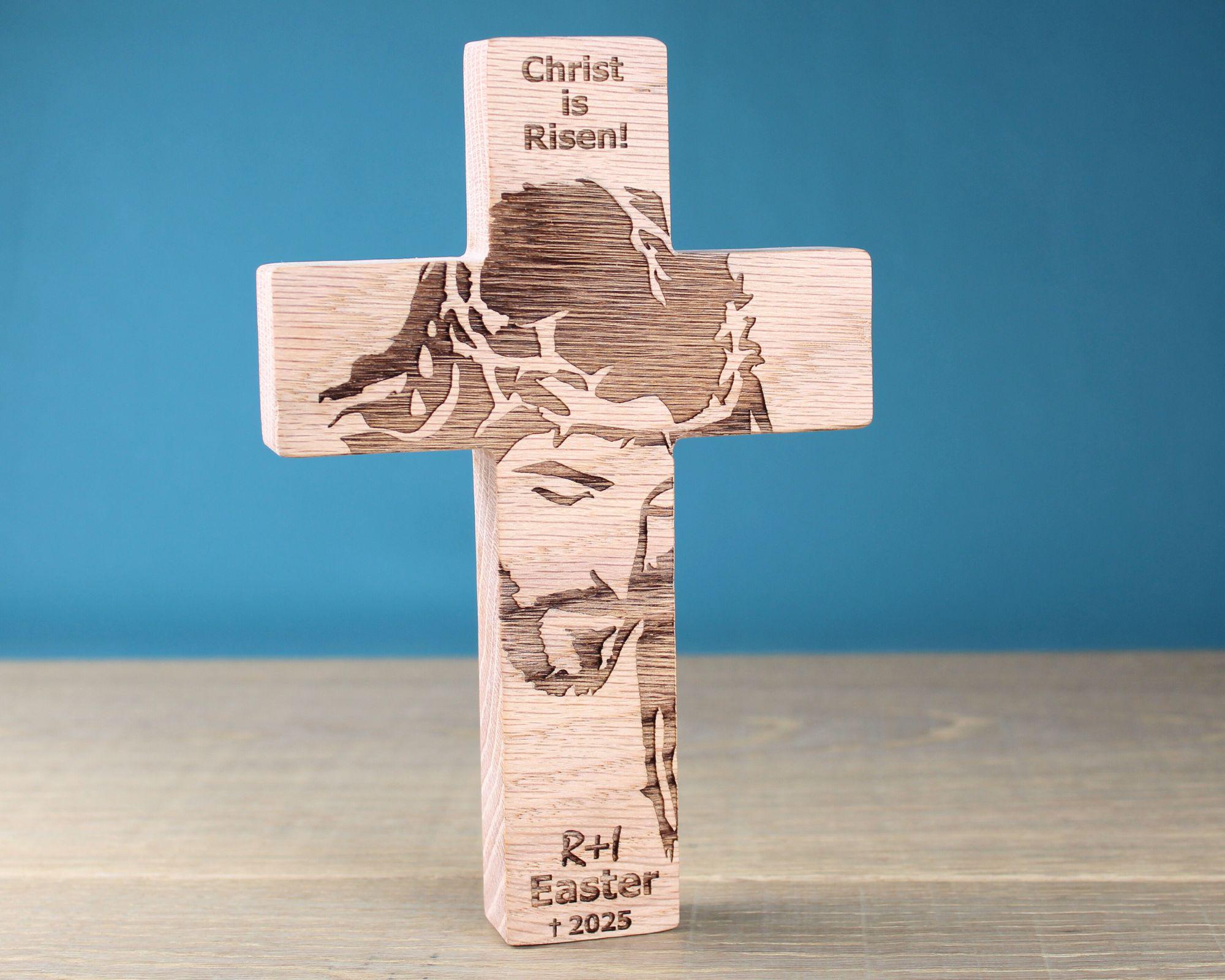 Personalized Engraved Oak Wood Cross: Christian Baptism Gift - Etsy