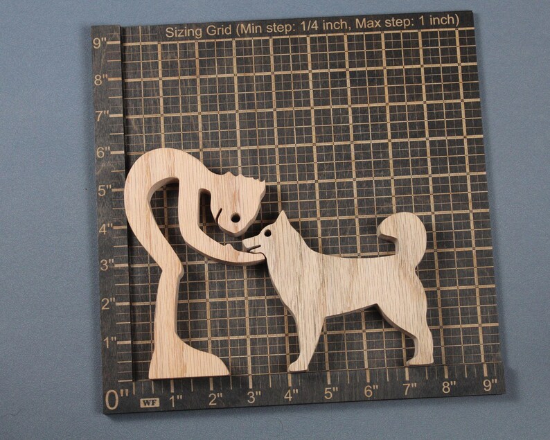 Handcrafted Oak Siberian Husky Figurine: Minimalist Dog Lover Gift - Etsy