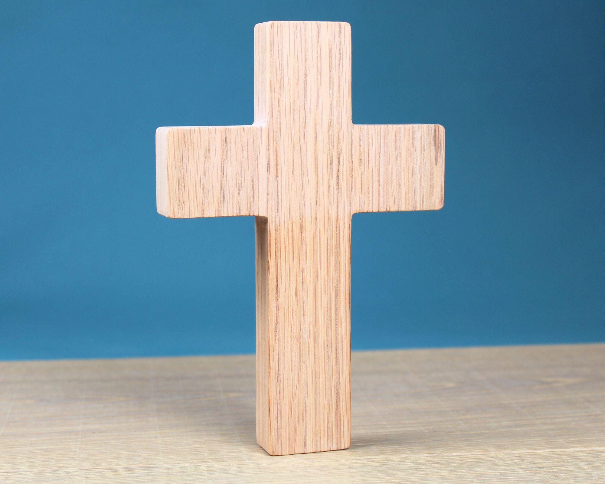 Personalized Engraved Oak Wood Cross: Christian Baptism Gift - Etsy