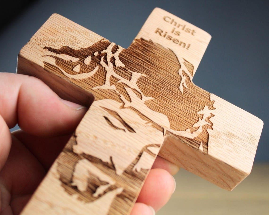 Large Personalized Wooden Cross Engraved - Christian Gift Baptism First ...