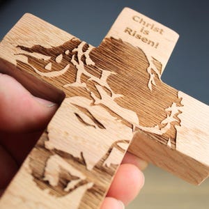 Personalized Wooden Cross With Engraved Name – Custom Gift for Easter ...