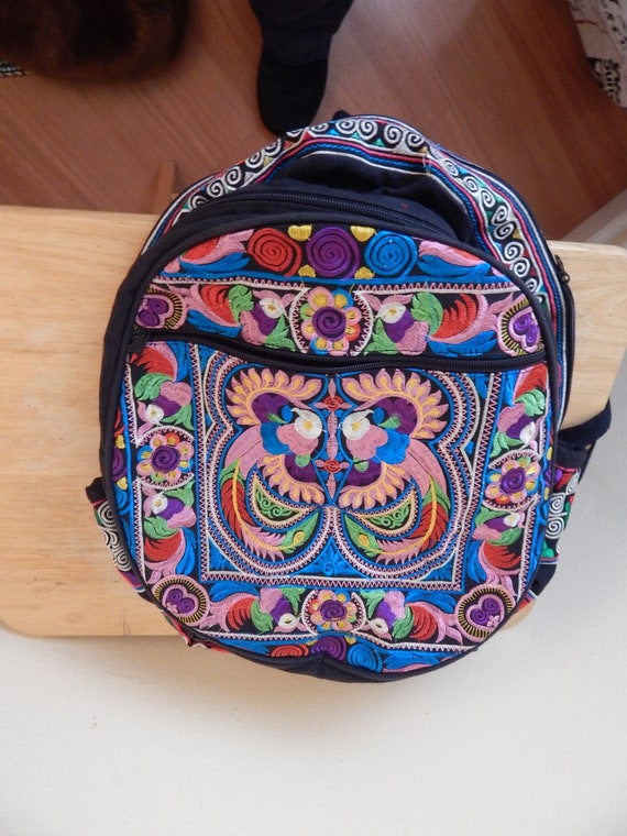 hmong embroidered backpack - Gem