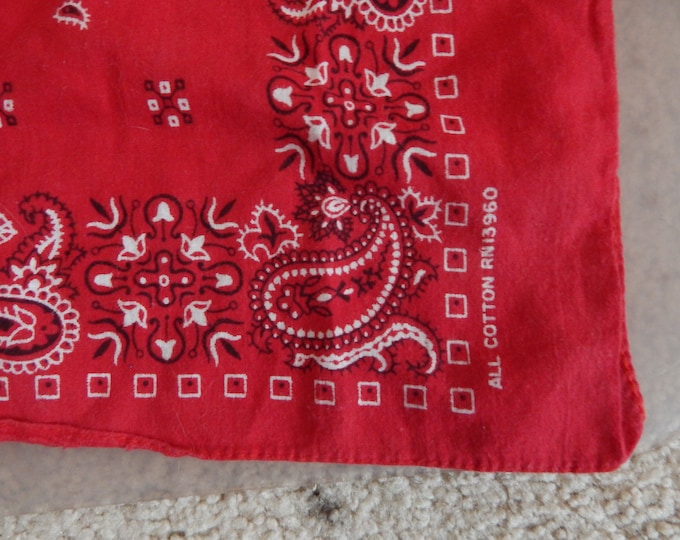 Red Cotton Bandana 16"x16" - Etsy