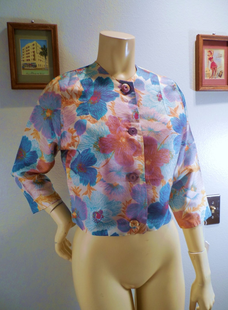 Vintage Silk Jacket With Lining Circa 1950s Mcm - Etsy