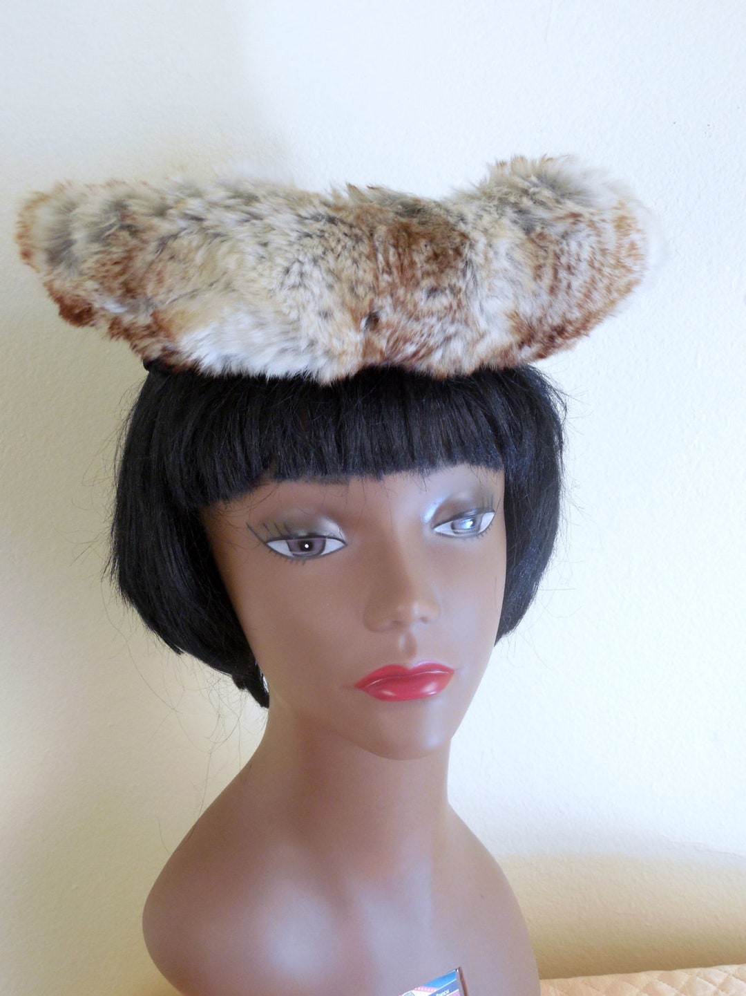 Vintage 40s Fox Hat ,unique Hollywood HAT, FUR HAT - Etsy