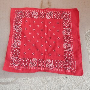 Red Cotton Bandana 16"x16" - Etsy