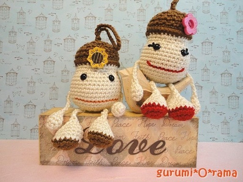 Crochet Acorn Pattern, Amigurumi Crochet Couple Stuff Plush Toy ...