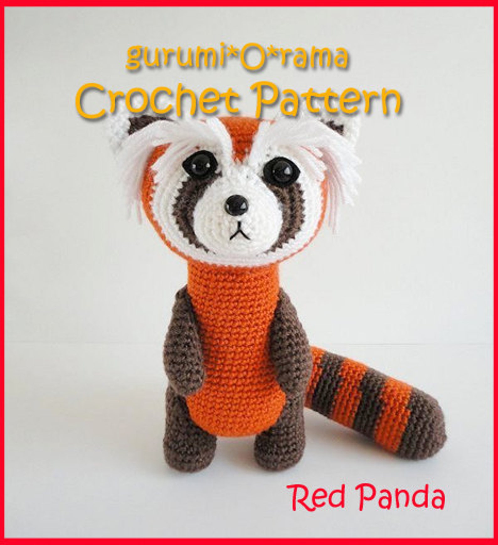 Red Panda Crochet Pattern, Amigurumi Red Panda Pattern, Amigurumi ...