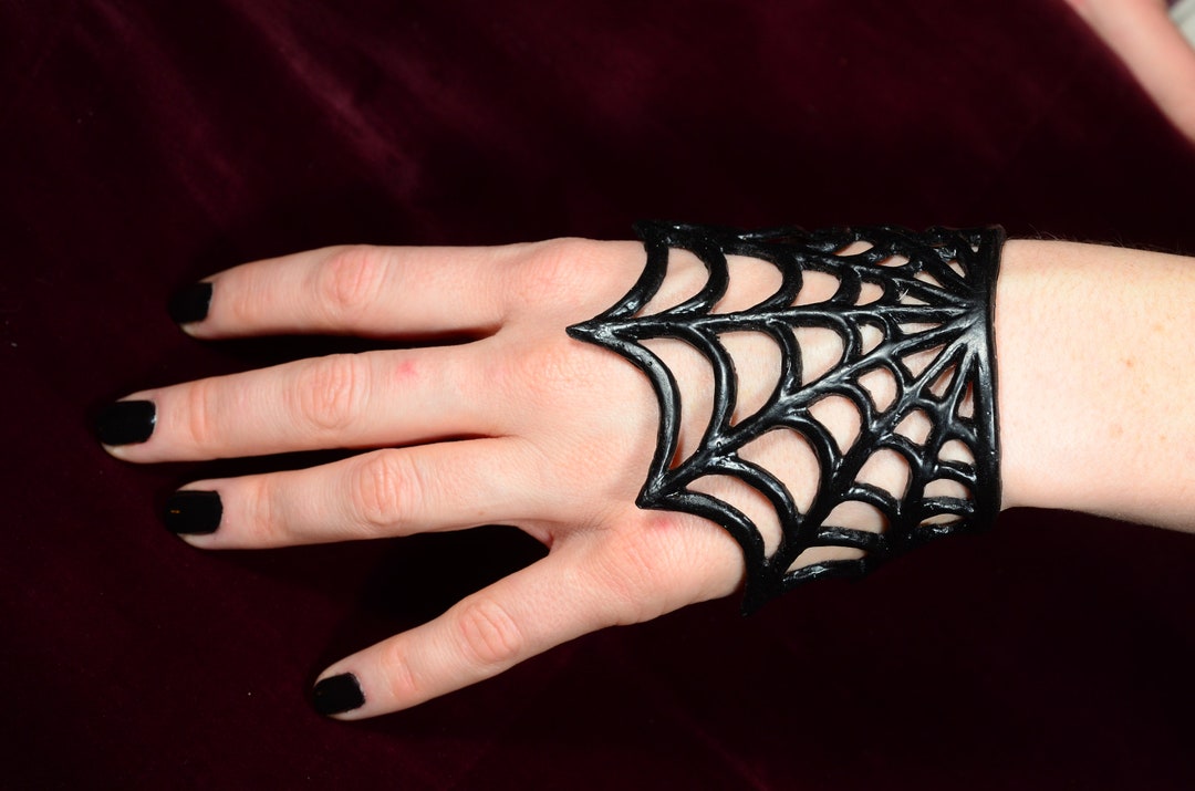Gothic Jewelry Spooky Spider Web Bracelet - Etsy