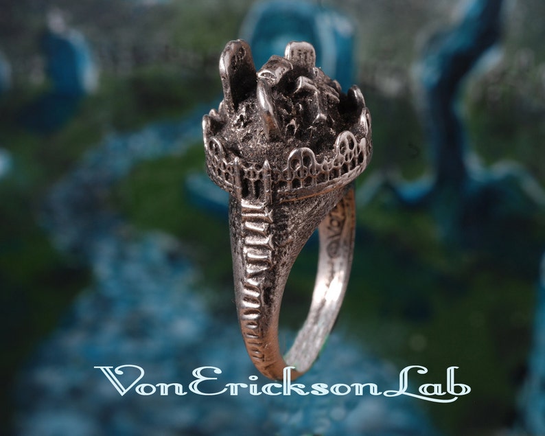Gothic Cemetery Ring Creepy Gothic Cemetery Ring With Spooky Tombstones ...