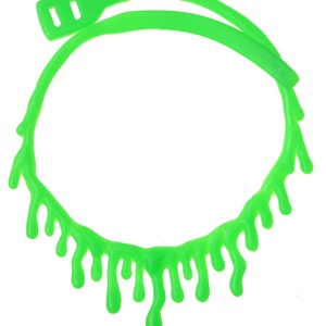 Green Drip Choker Necklace - Low Hanging Extra Drippy- Bright Green ...