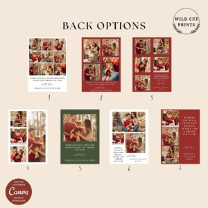 Editable Christmas Card Template, 5 X 7 Boho, Minimalist Christmas Card ...